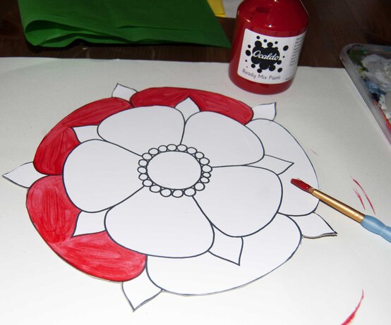 tudor rose colouring template