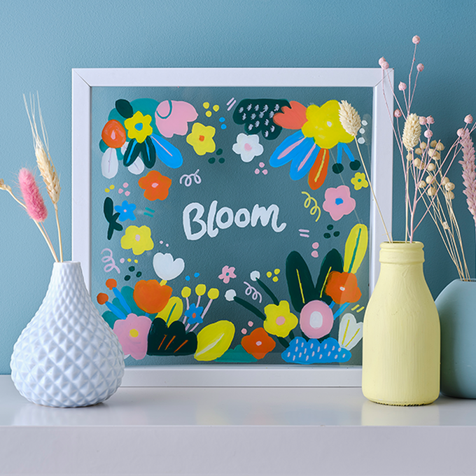 Glass Painting Designs For Photo Frames