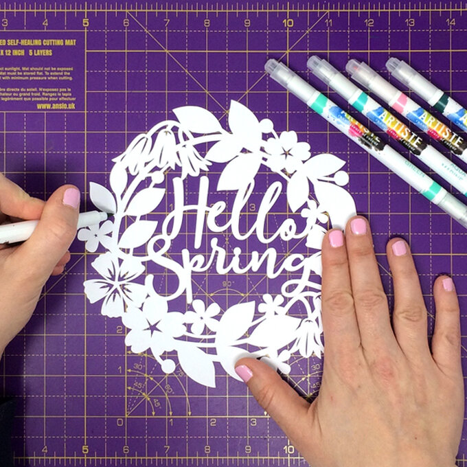How to Create a Watercolour Papercut Card | Hobbycraft