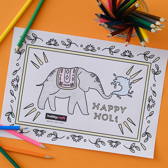 pictures of holi festival for coloring pages