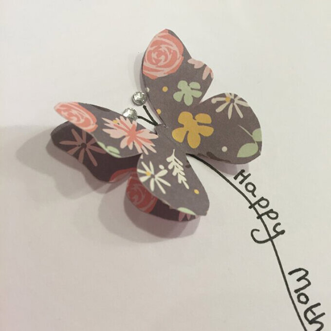 how to draw a butterfly card