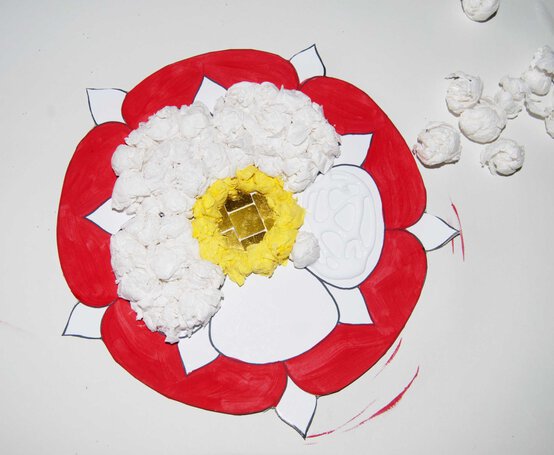 tudor rose colouring template