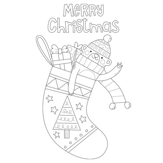 stocking coloring page ideas