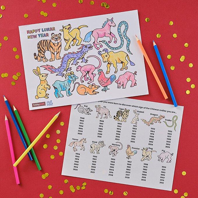 5 FREE Lunar New Year Colouring Downloads | Hobbycraft
