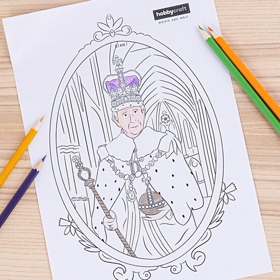 free printable coronation colouring pages