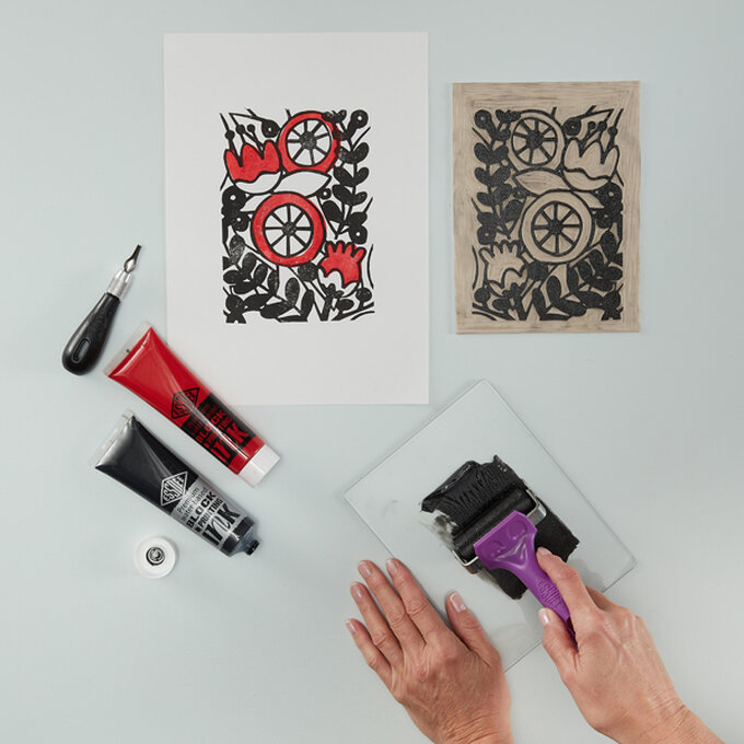 How to Create a Dual Colour Linocut Print | Hobbycraft