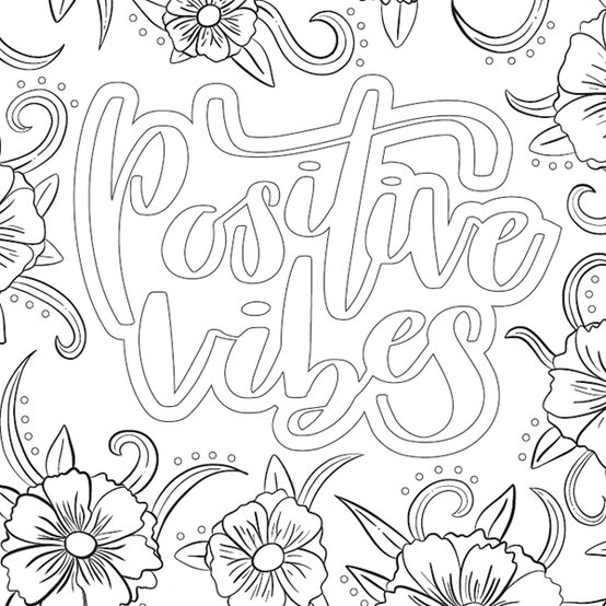 good vibes only coloring pages