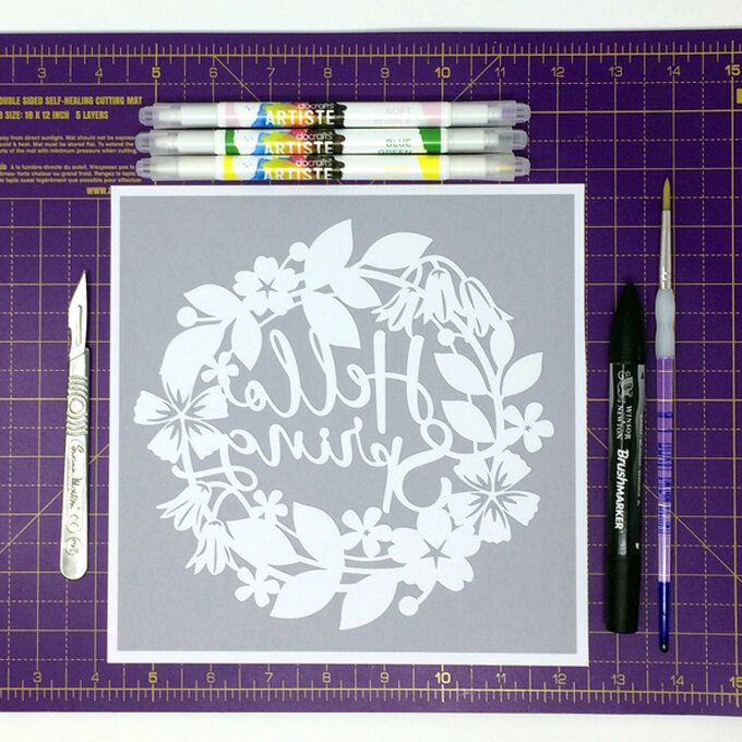 How to Create a Watercolour Papercut Card | Hobbycraft