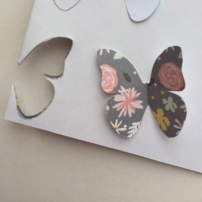 how to draw a butterfly card