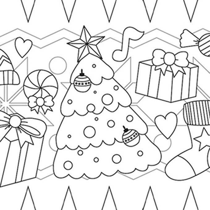 christmas scene coloring pages