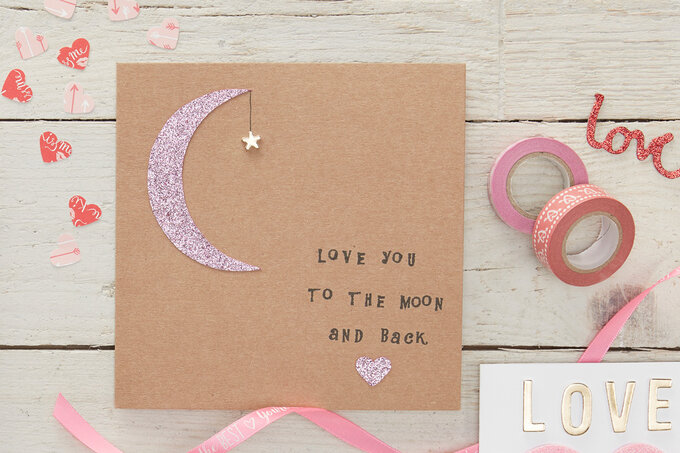 How to Make a Moon and Star Valentine's Card | Hobbycraft