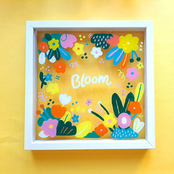 Glass Painting Designs For Photo Frames