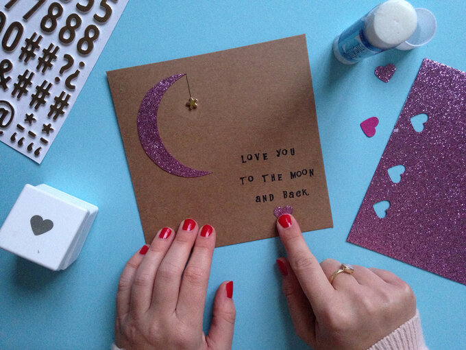 How to Make a Moon and Star Valentine's Card | Hobbycraft