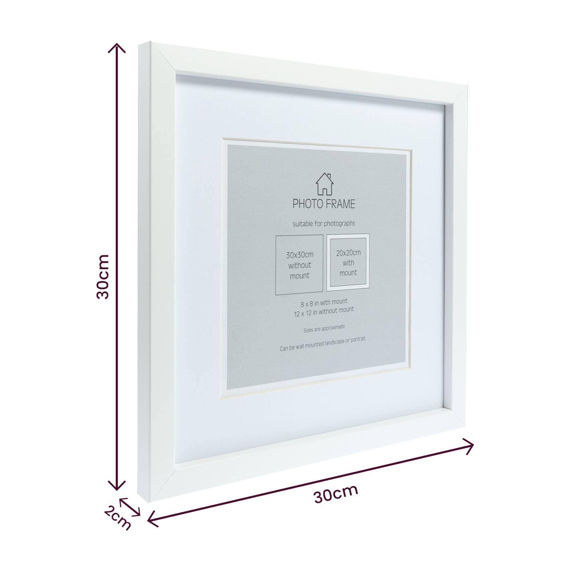 White Photo Frame 30cm x 30cm | Hobbycraft