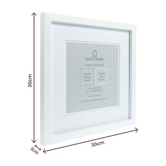 White Photo Frame 30cm x 30cm | Hobbycraft