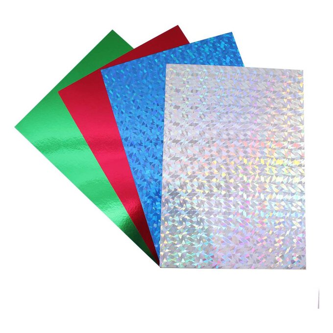 Foil Holographic Metallic Card A4 4 Pack | Hobbycraft