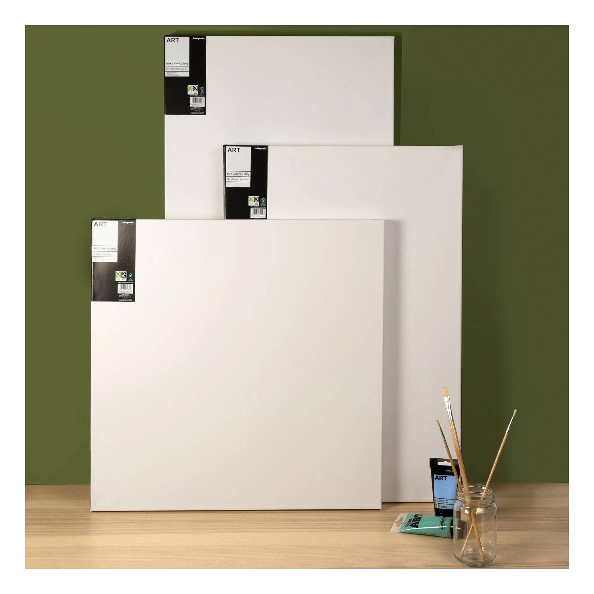 Box Canvas 120cm x 100cm 4 Pack Bundle | Hobbycraft