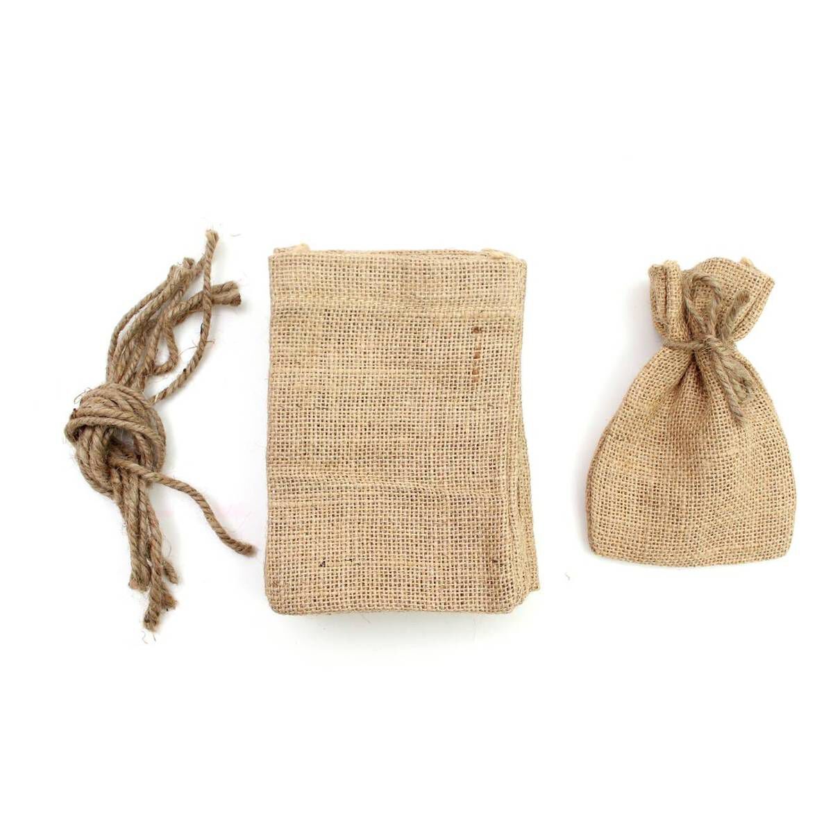 Natural Jute Bags 10 Pack | Hobbycraft