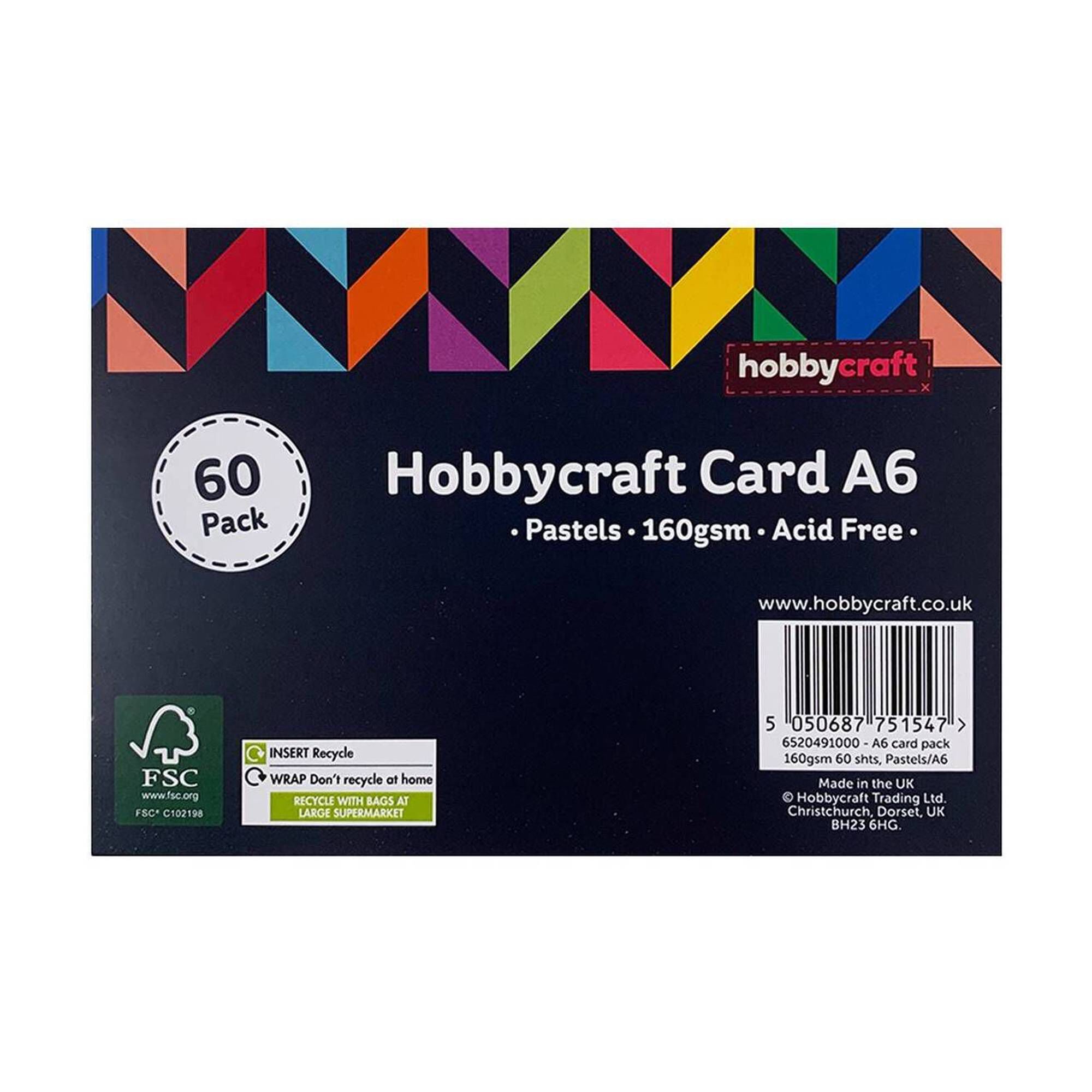Pastel Card A6 60 Pack | Hobbycraft