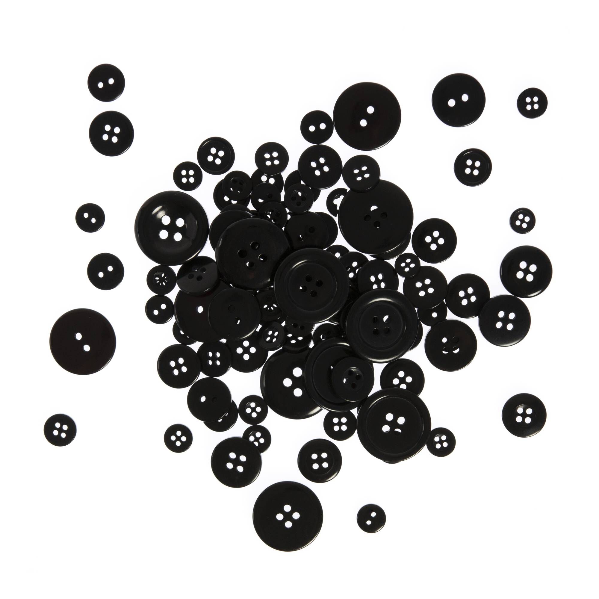 Black Buttons Pack 50g | Hobbycraft