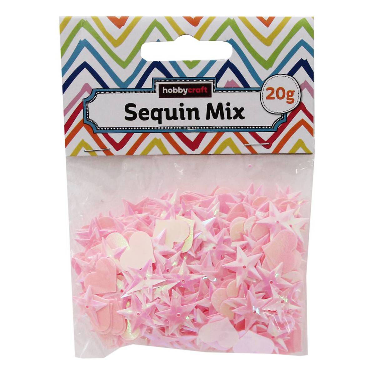 Pink Heart and Star Sequins 20g | Hobbycraft