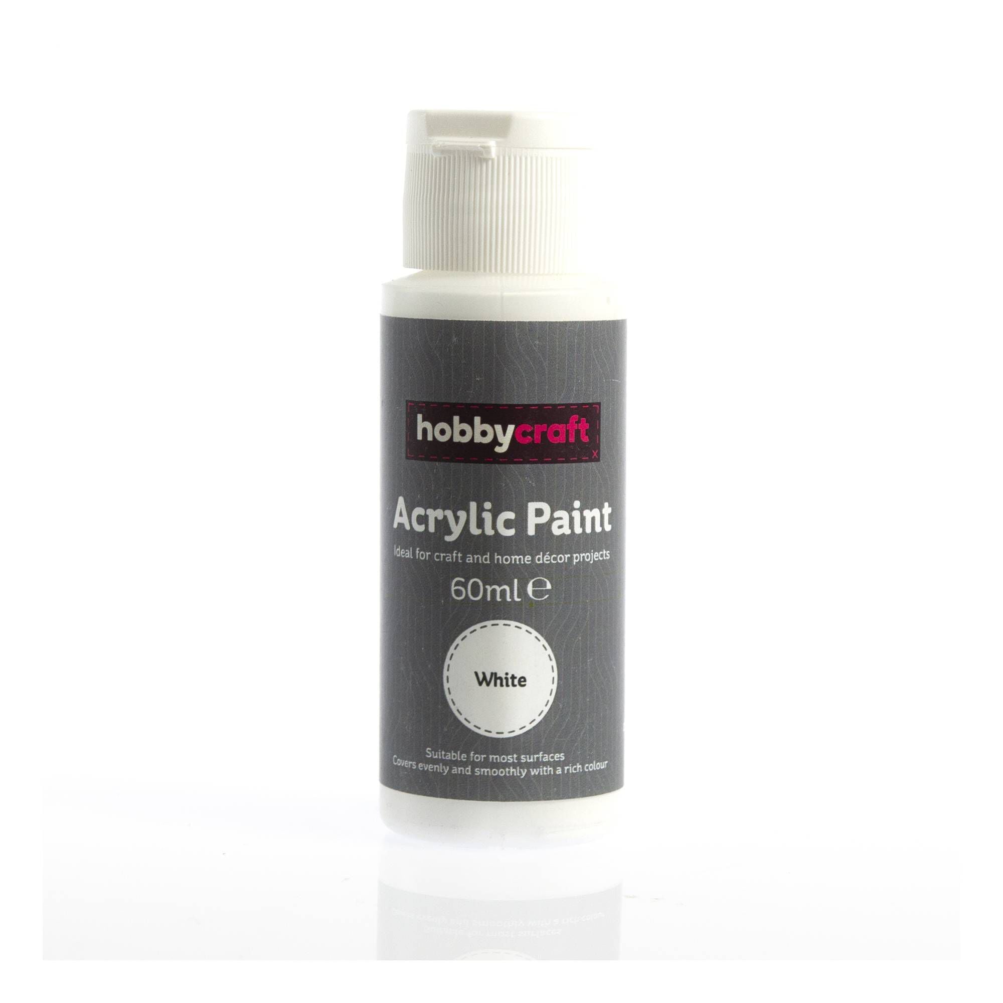 White Acrylic Craft Paint 60ml | Hobbycraft