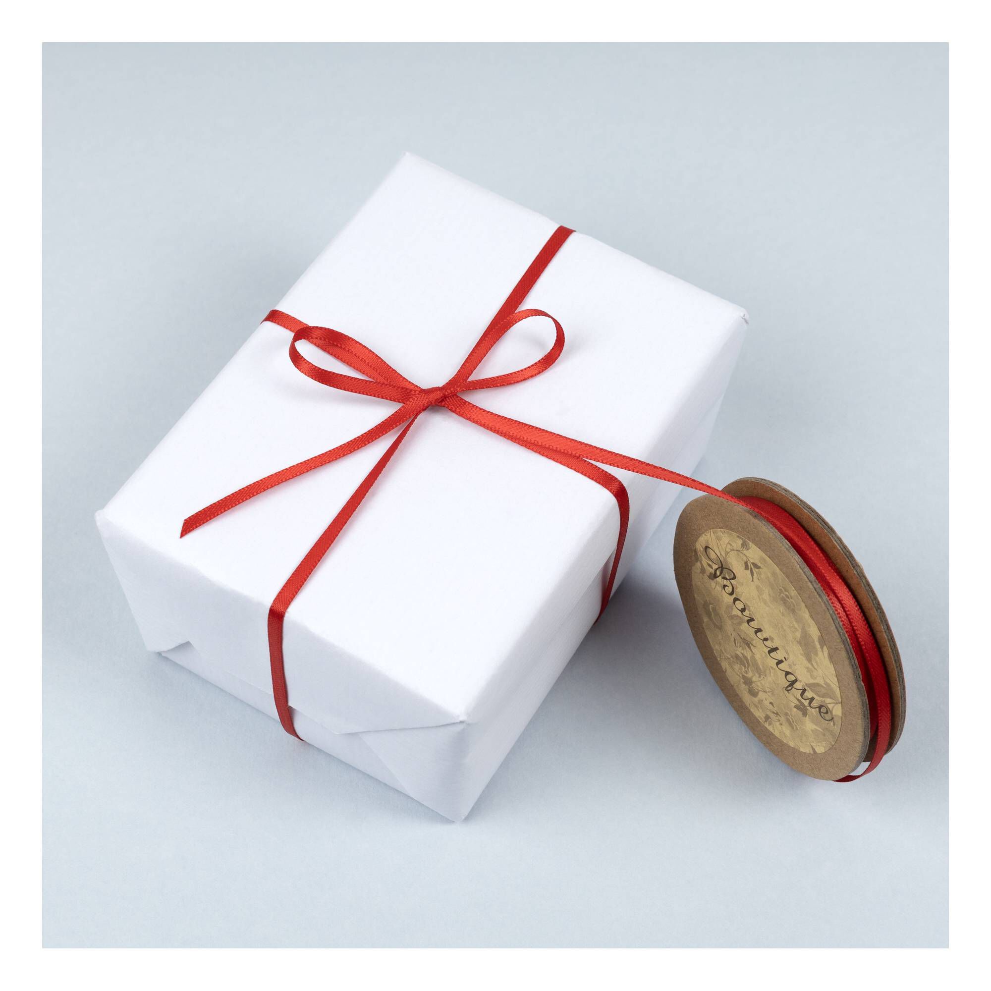 Red Double-Faced Satin Ribbon 3mm x 5m | Hobbycraft