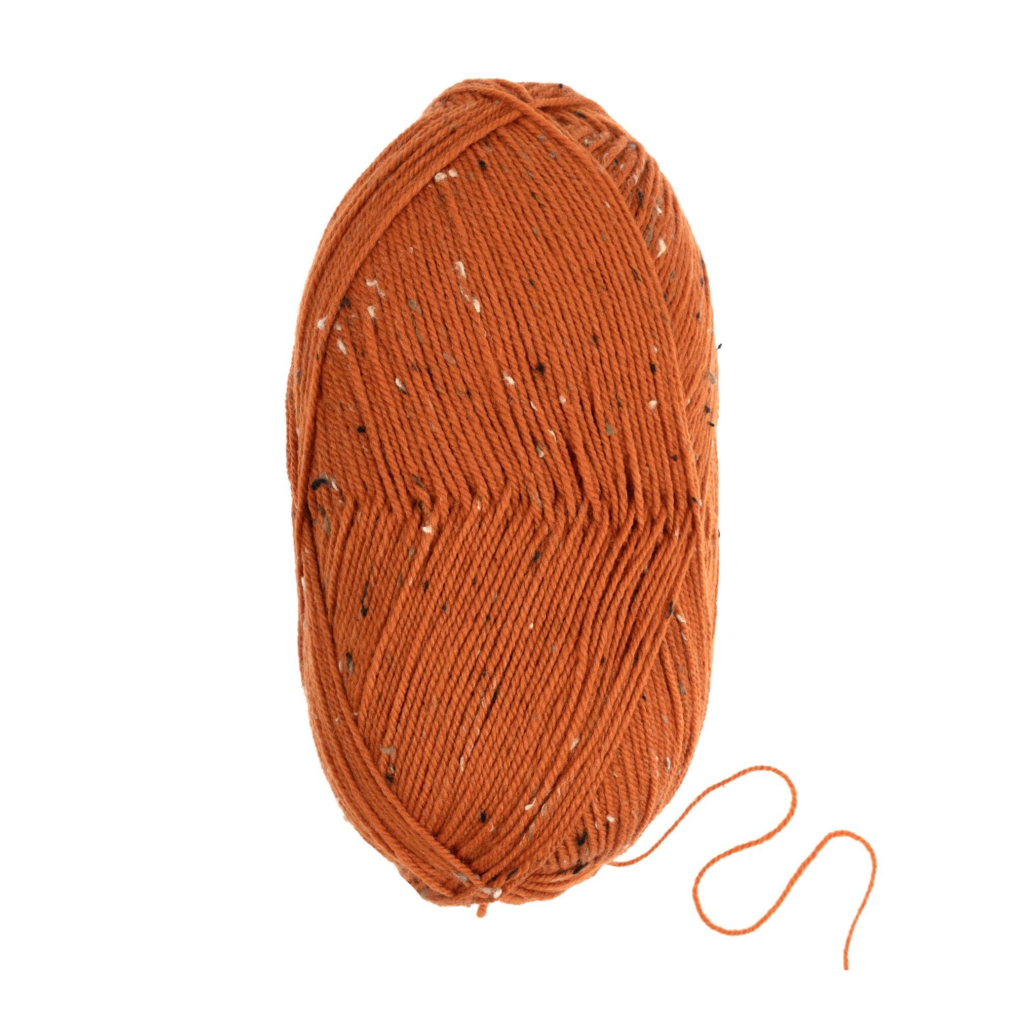 James C Brett Pumpkin Rustic Aran Tweed 400g | Hobbycraft