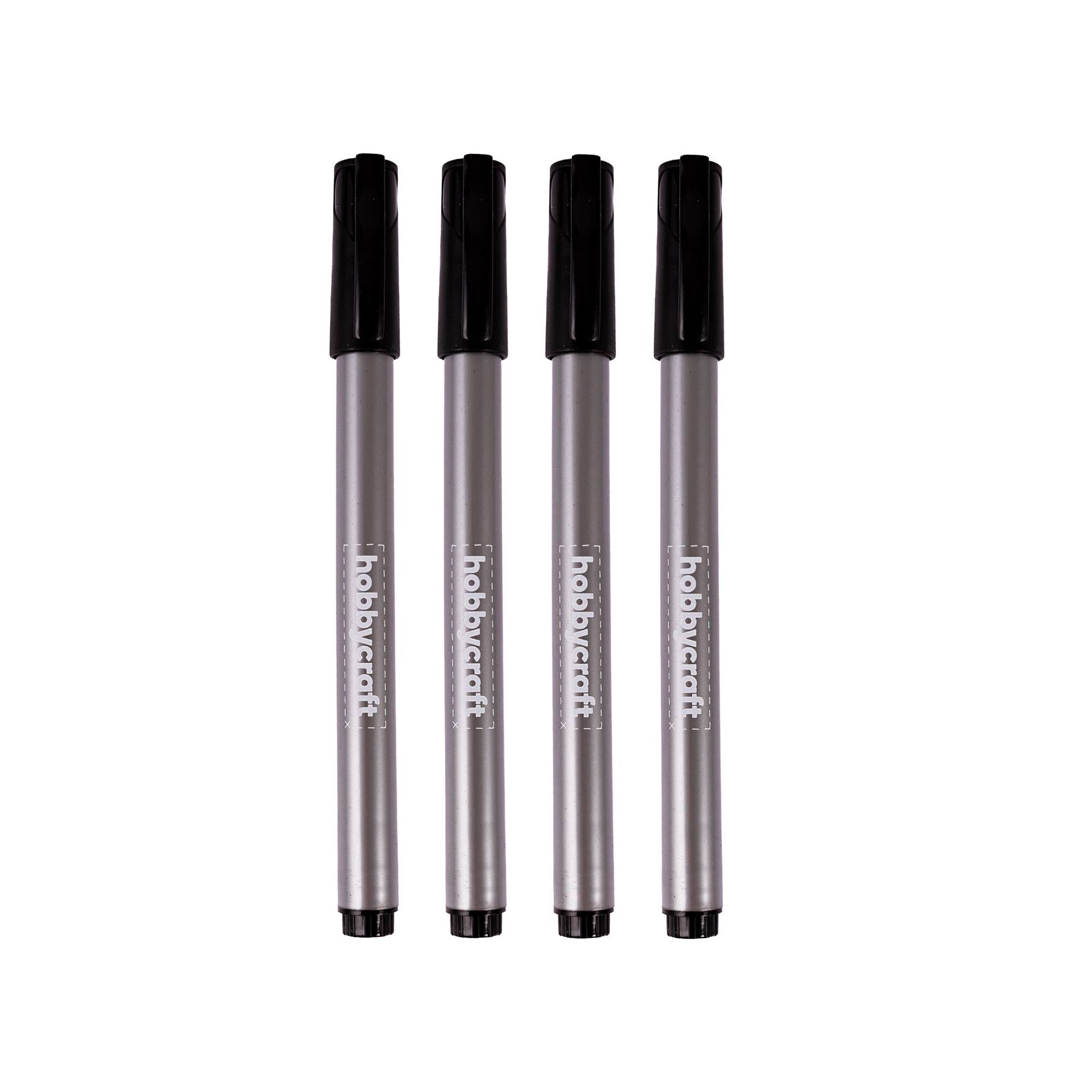 Black Handwriting Pens 4 Pack | Hobbycraft