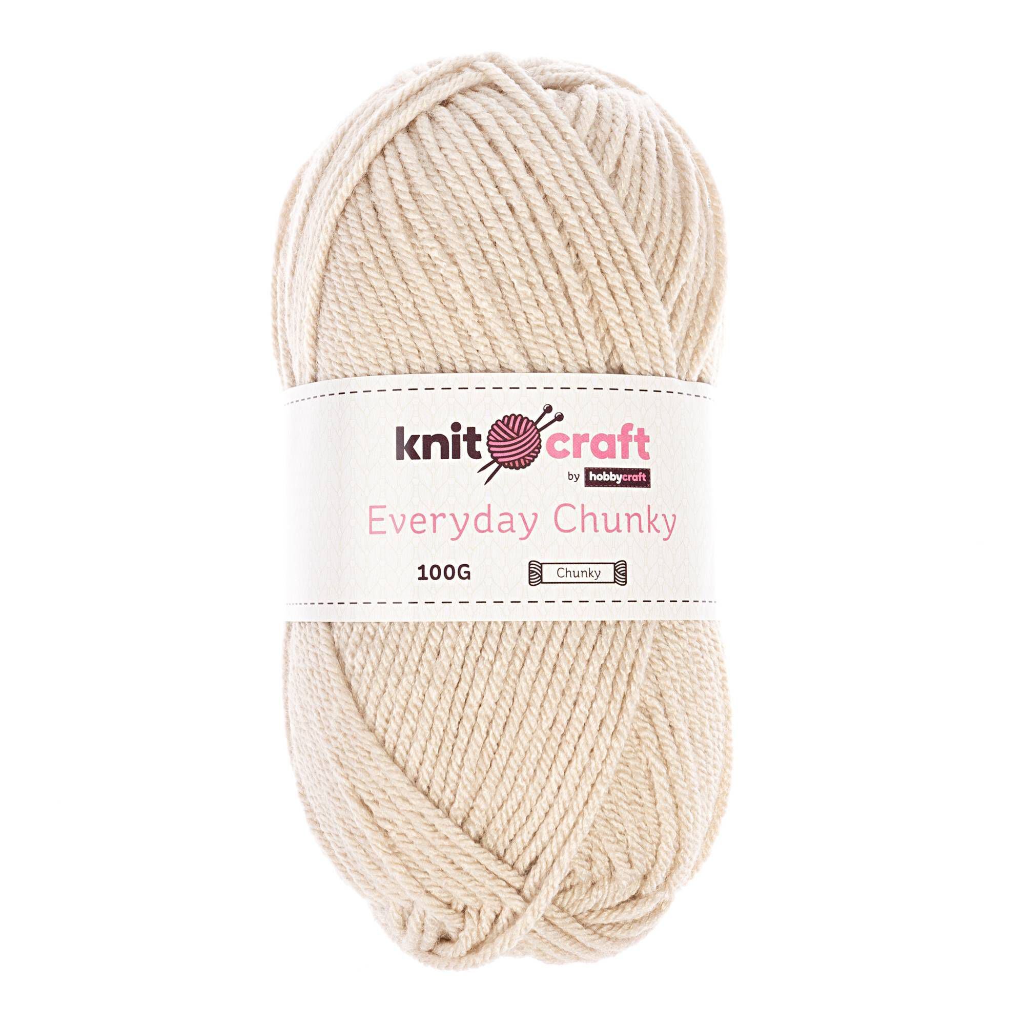 Knitcraft Beige Everyday Chunky Yarn 100g | Hobbycraft
