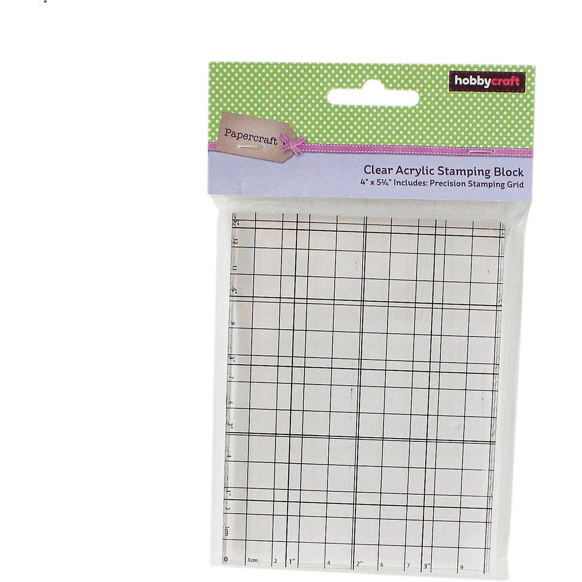 Clear Acrylic Printing Block 10cm x 13cm | Hobbycraft