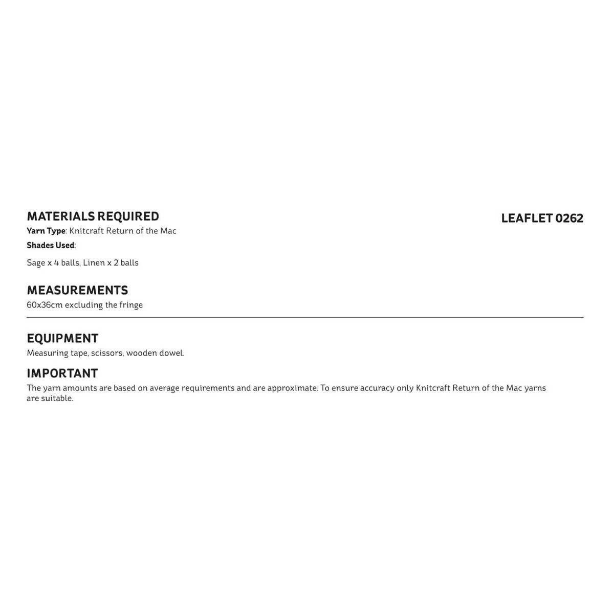 Knitcraft Macrame Door Mat Digital Pattern 0262 | Hobbycraft