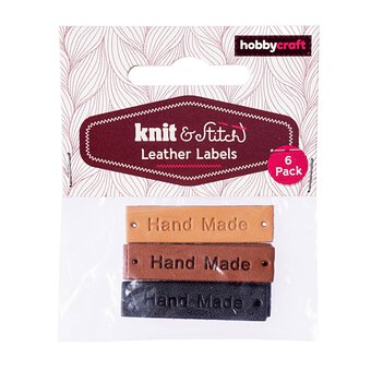 Leather Handmade Labels 6 Pack | Hobbycraft