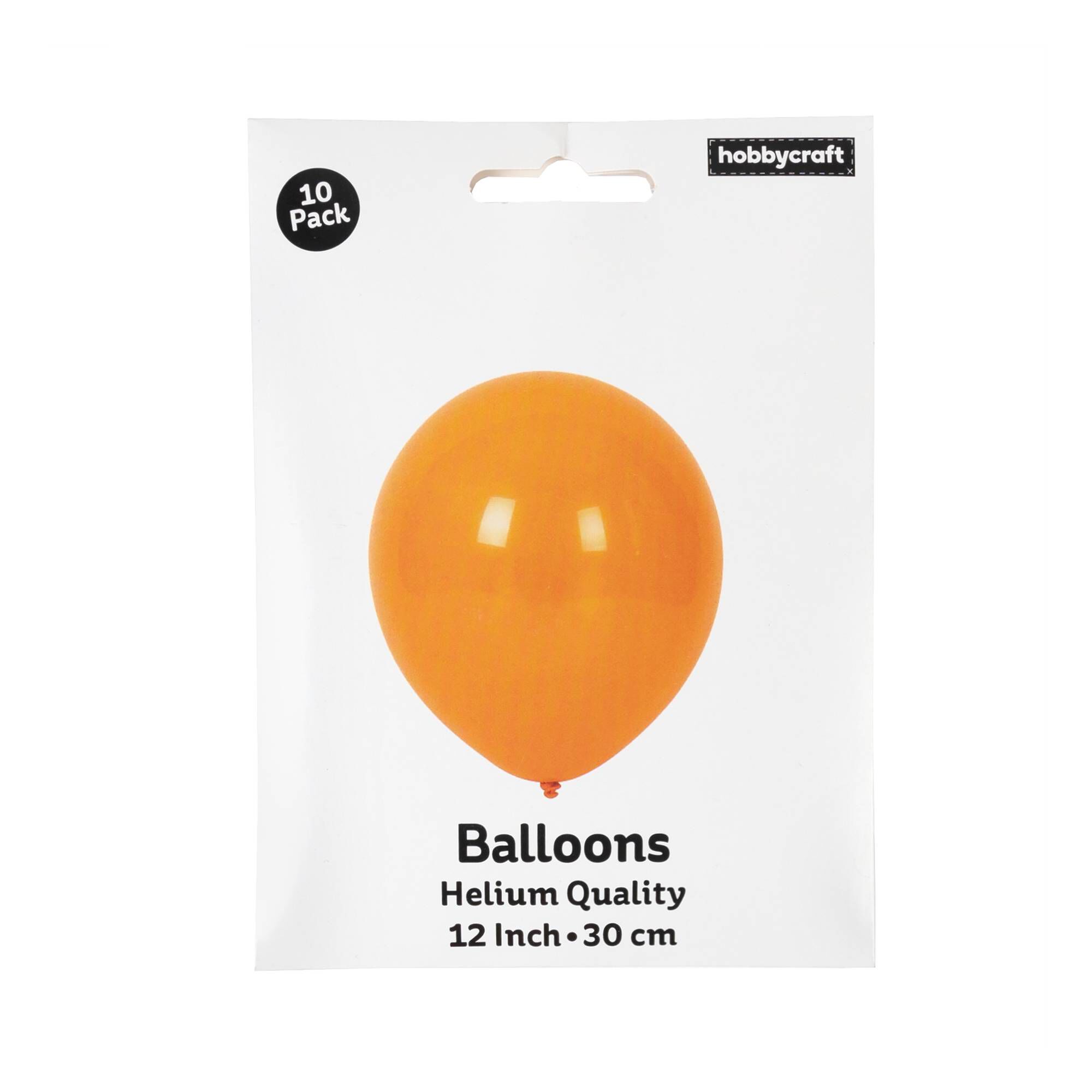 Orange Latex Balloons 10 Pack | Hobbycraft