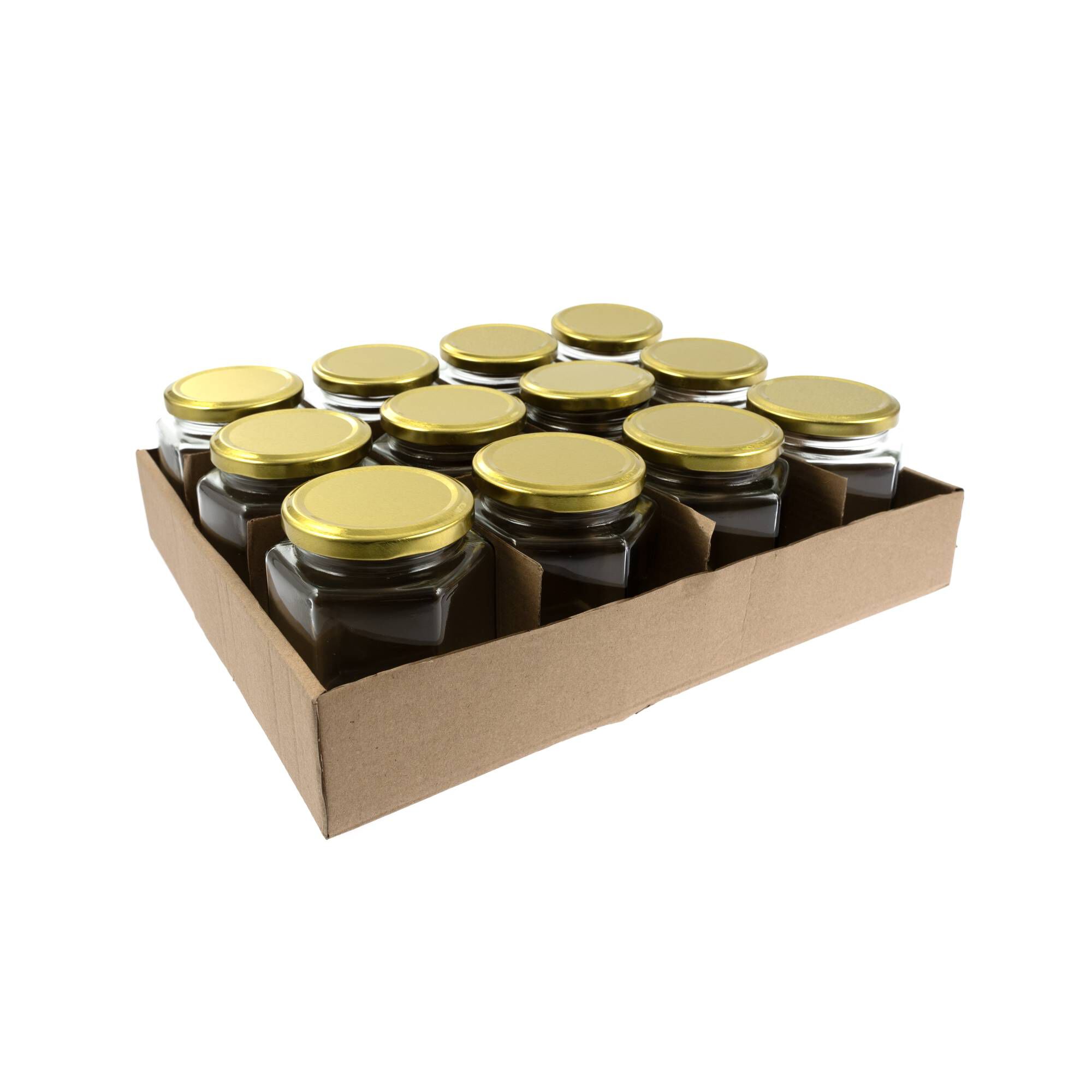 Clear Hexagonal Glass Jars 350ml 12 Pack | Hobbycraft