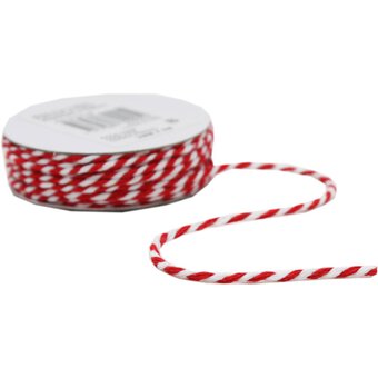 Red and White Knot Cord 2mm x 8m | Hobbycraft