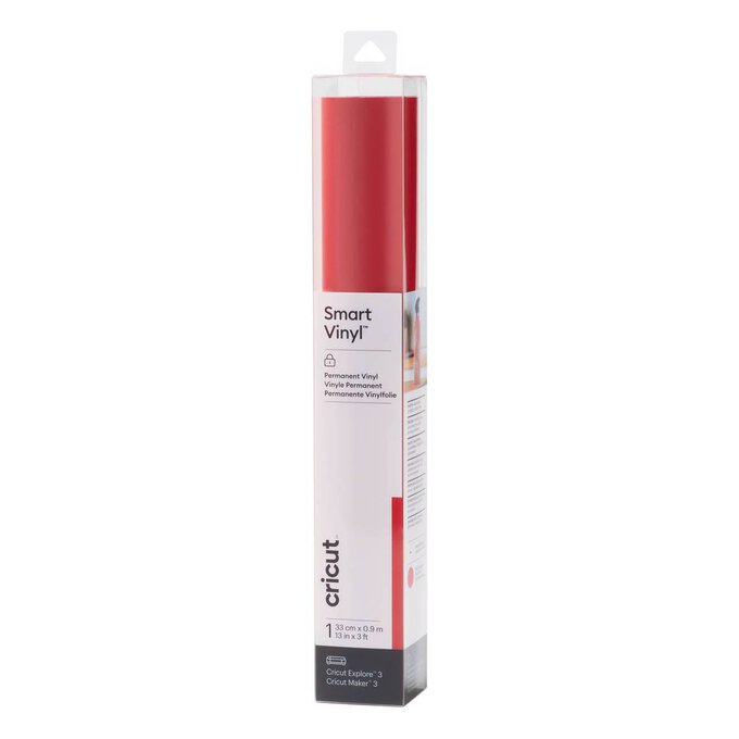 Cricut Red Permanent Smart Vinyl 13 x 36 Inches | Hobbycraft