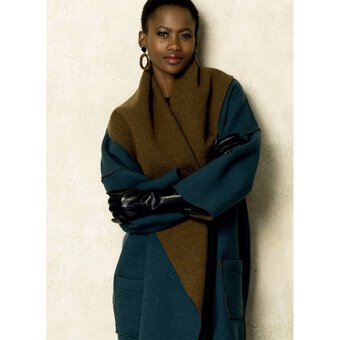 Vogue Shawl Collar Jacket Sewing Pattern V8930 (L-XXL) | Hobbycraft