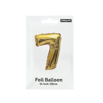 Gold Foil Number 7 Balloon | Hobbycraft