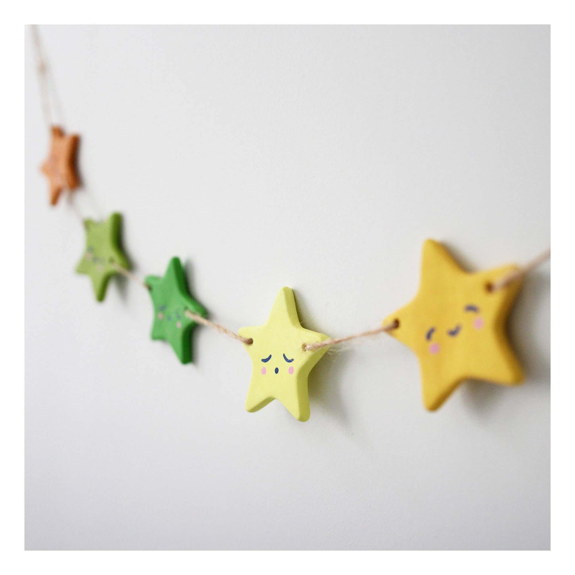 Unglazed Ceramic Star Bunting | Hobbycraft