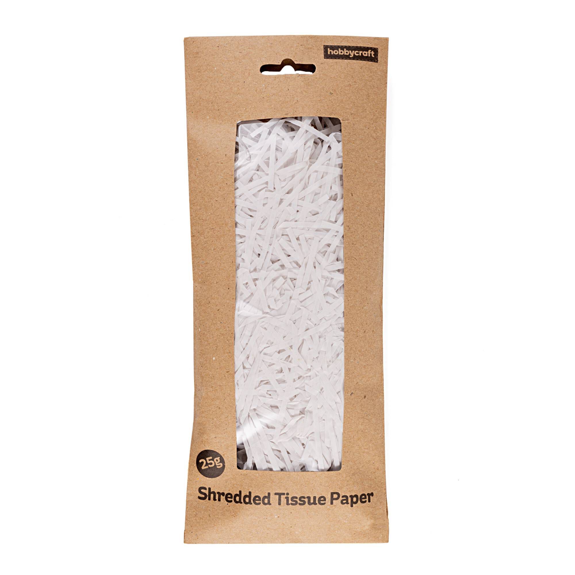 White Shredded Tissue Paper 25g | Hobbycraft