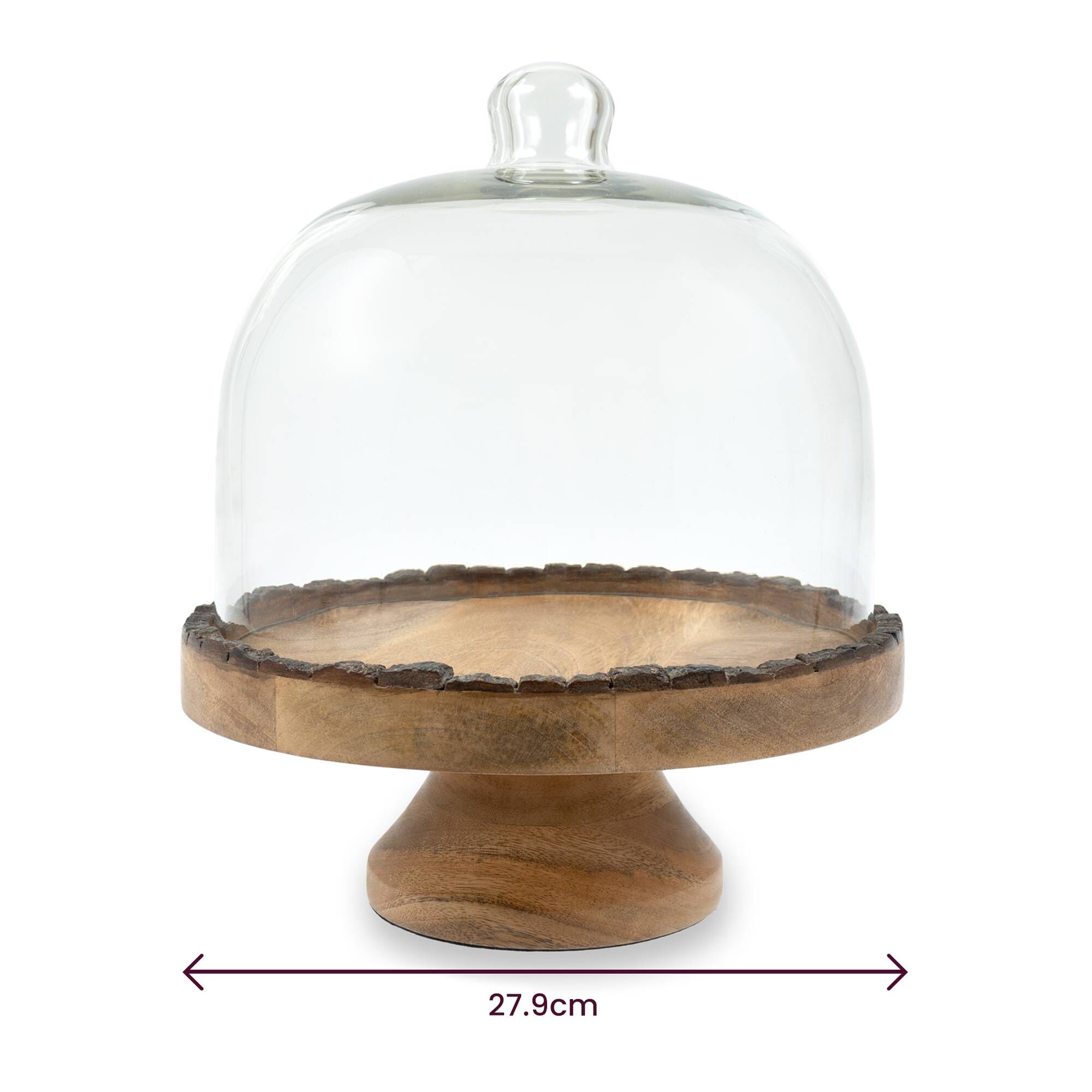 Whisk Wooden Domed Cake Stand 11 Inches | Hobbycraft