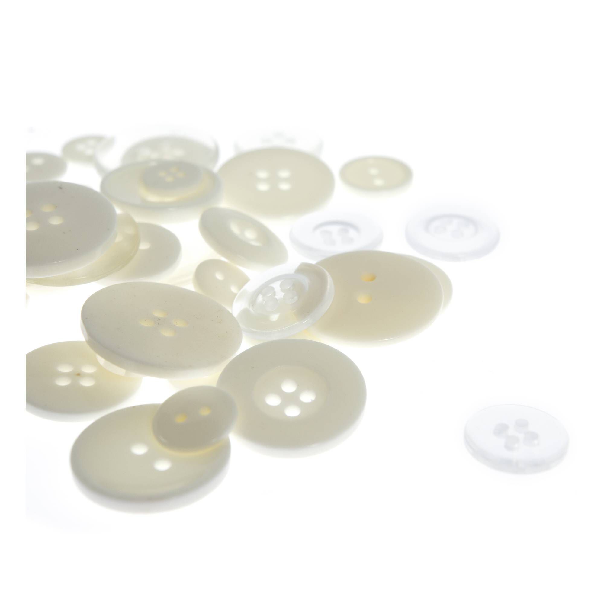 White Buttons Pack 50g | Hobbycraft