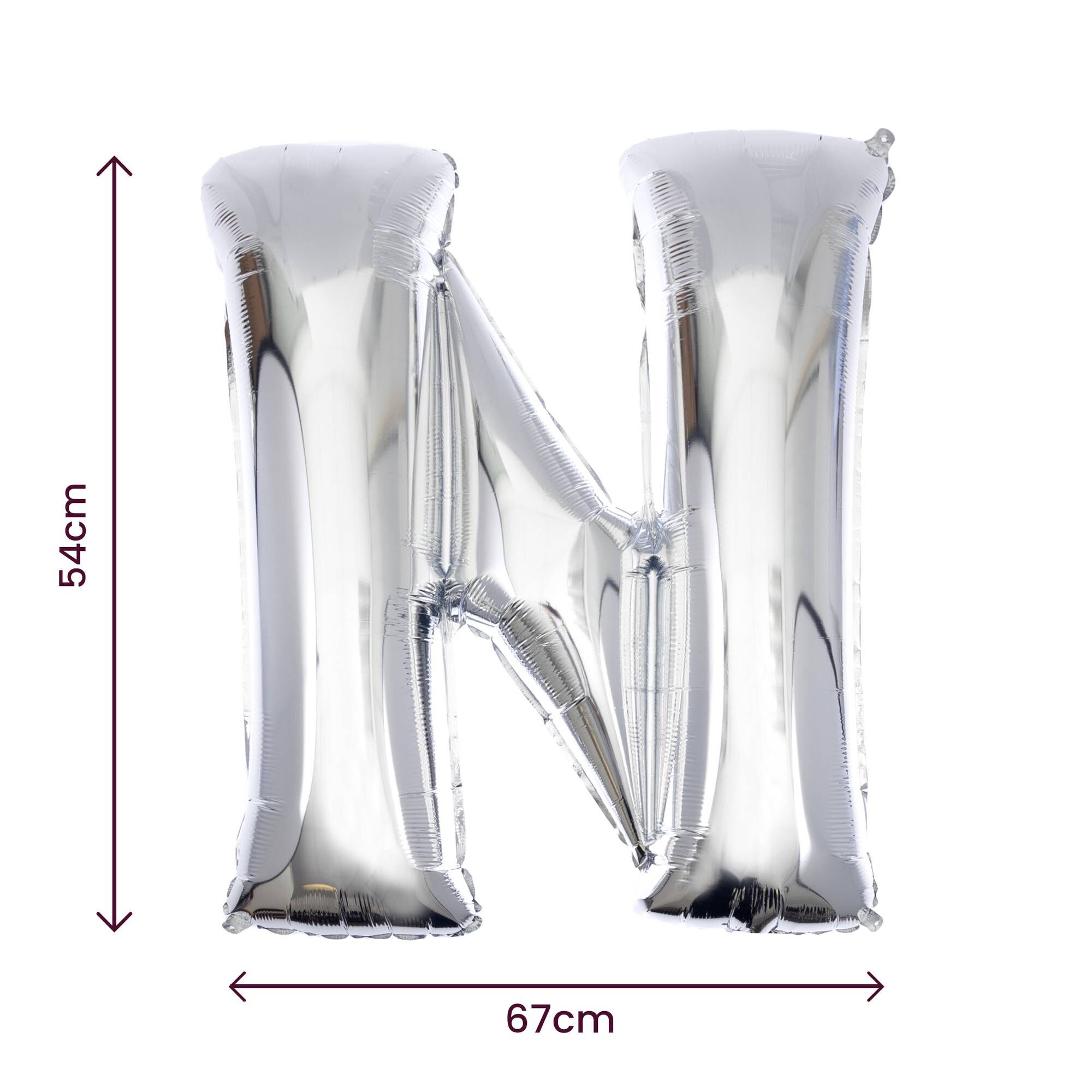 Extra Large Silver Foil Letter N Balloon | Hobbycraft