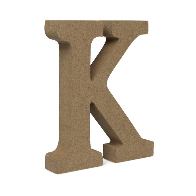 MDF Wooden Letter K 13cm | Hobbycraft