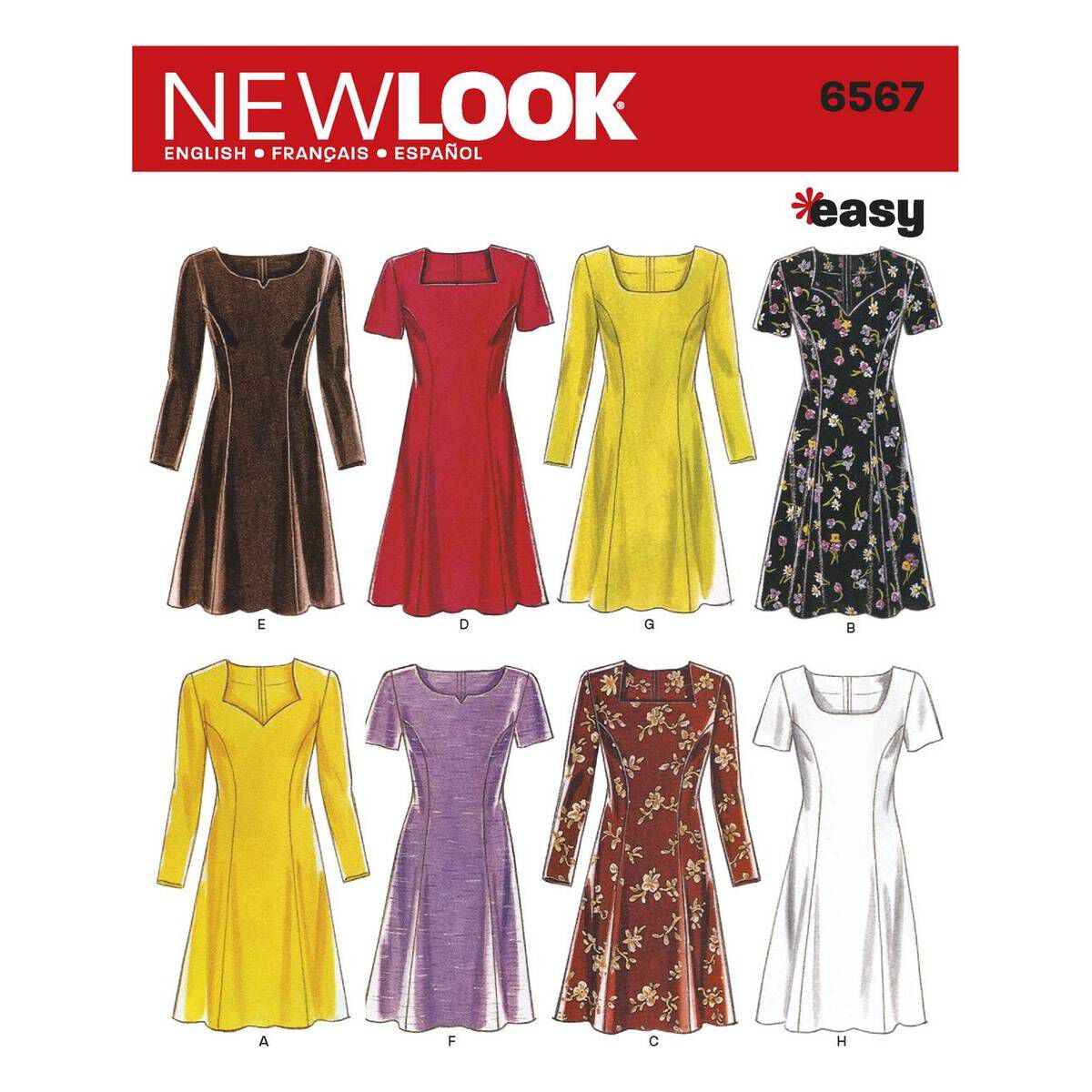 New Look Women's Dress Sewing Pattern 6567 | Hobbycraft