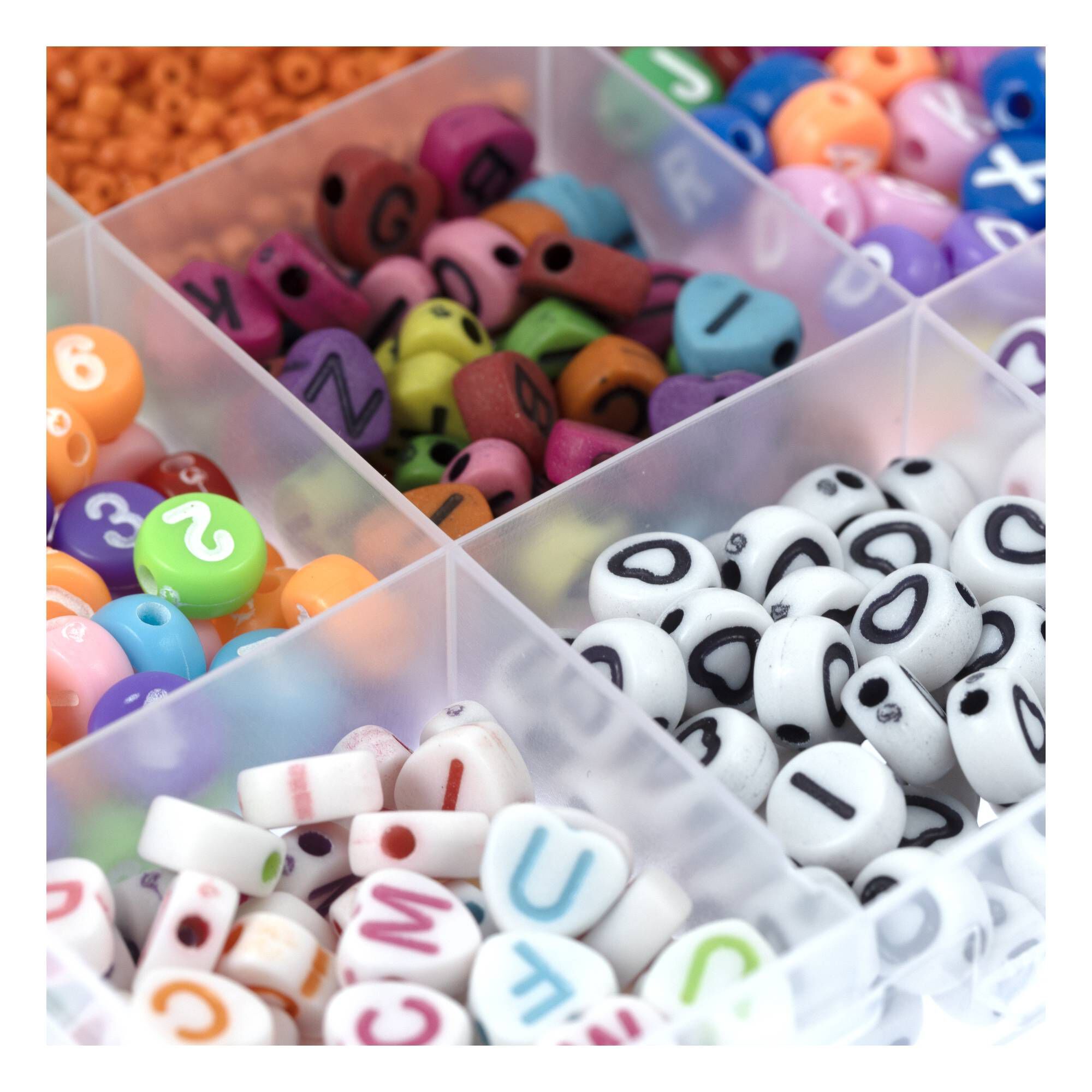 Multicolour Alphabet and Mini Bead Box 190g | Hobbycraft