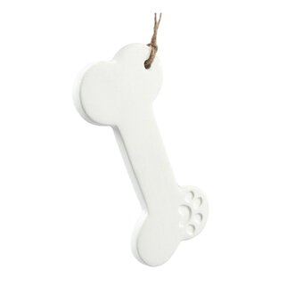 Hanging Ceramic Bone Decoration 10cm | Hobbycraft