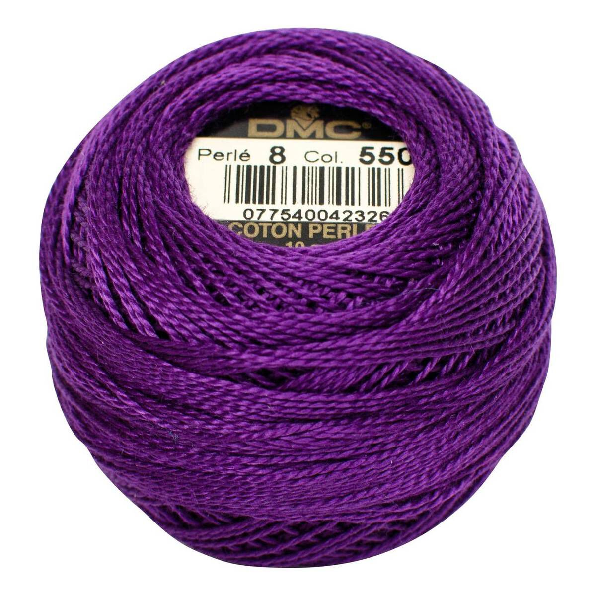 DMC Purple Pearl Cotton Thread on a Ball Size 8 80m (550) | Hobbycraft