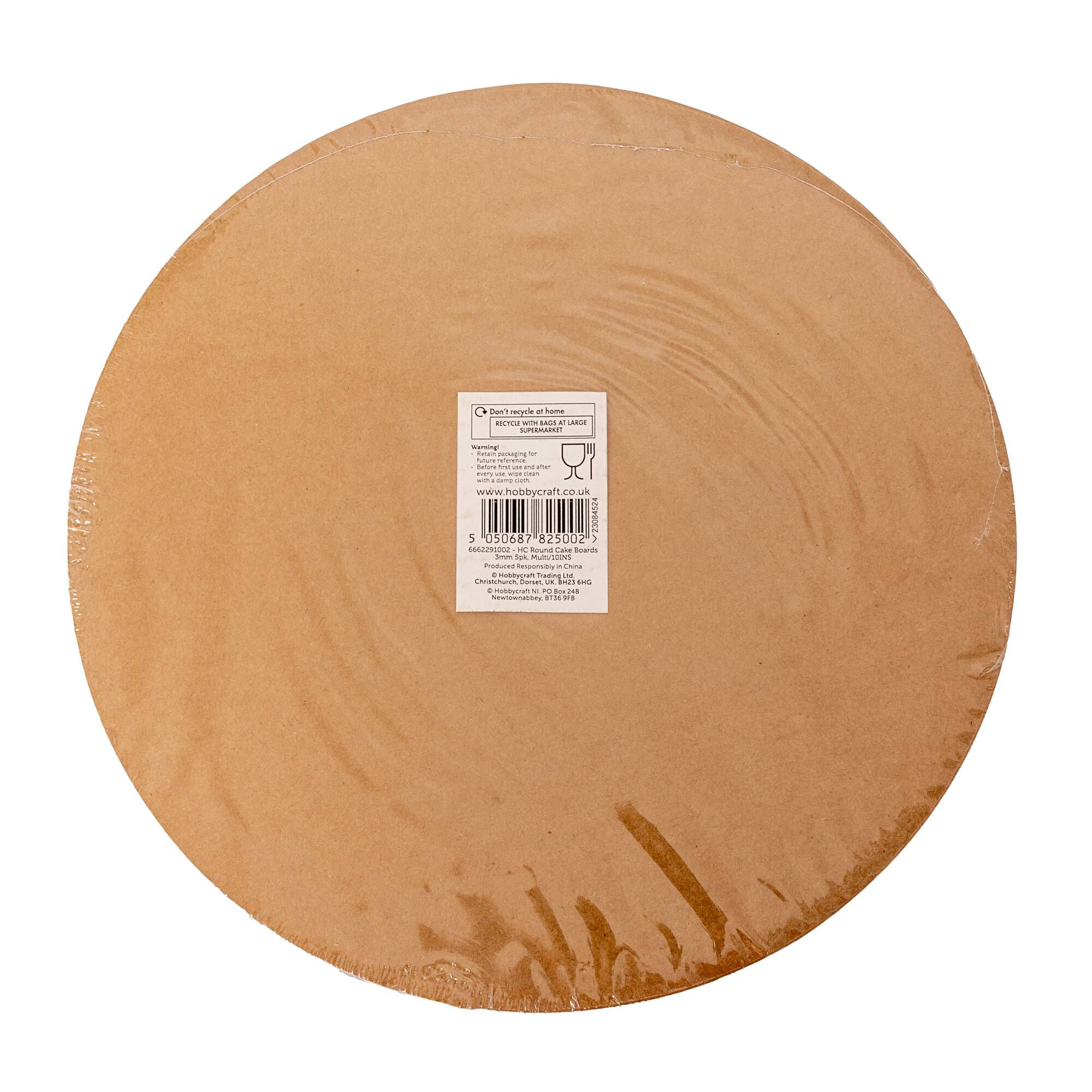Bright Round Cake Boards 10 Inches 5 Pack | Hobbycraft
